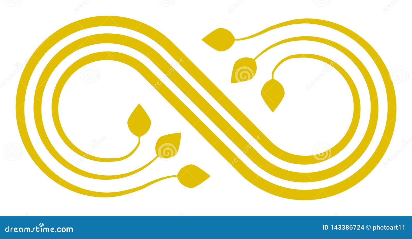 Infinity Flourish Symbol Icon - Golden, Isolated - Vector Stock Vector ...