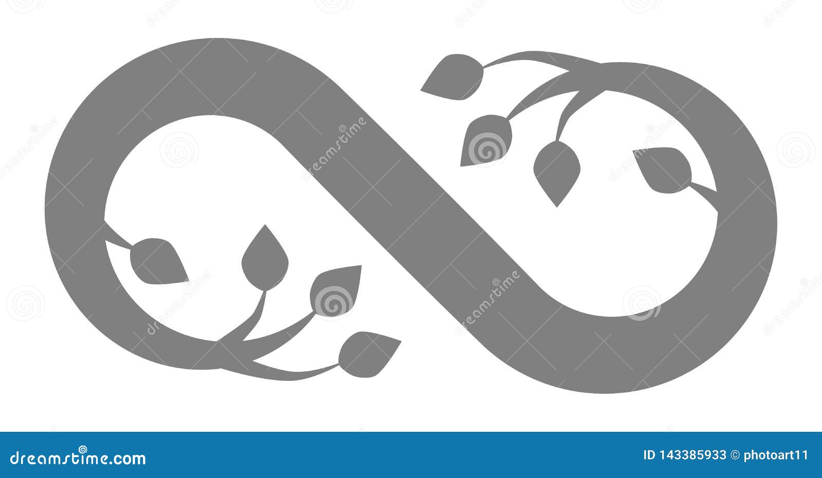 Infinity Flourish Symbol Icon - Gray, Isolated - Vector Stock Vector ...