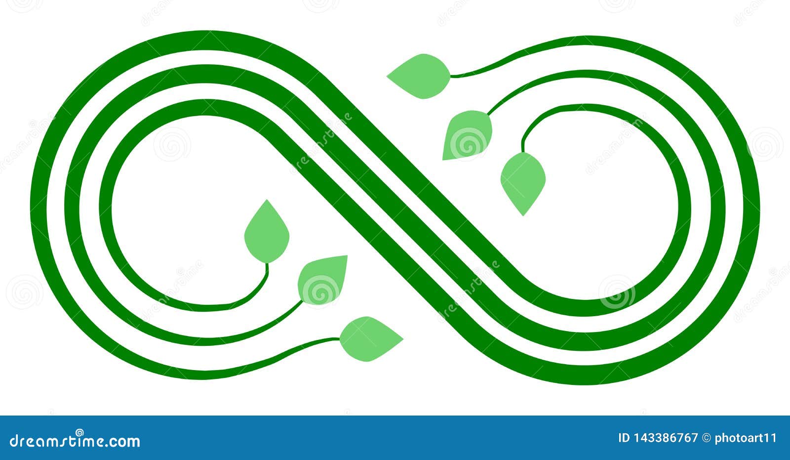 Infinity Flourish Symbol Icon - Green, Isolated - Vector Stock Vector ...