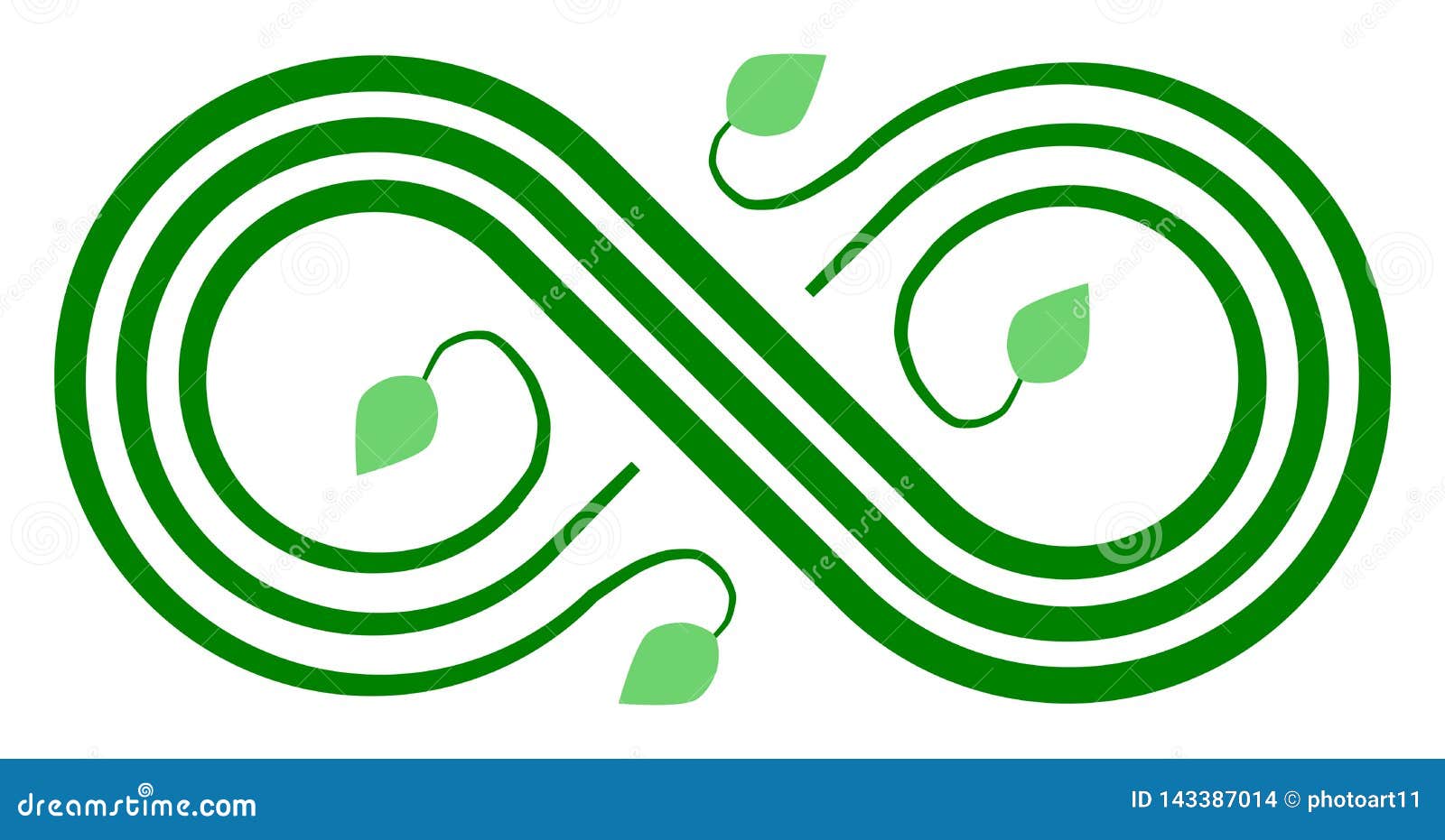 Infinity Flourish Symbol Icon - Green, Isolated - Vector Stock Vector ...