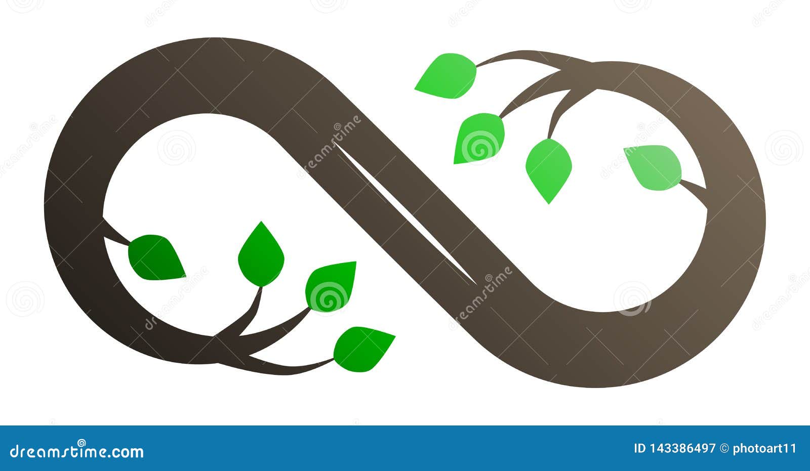 Infinity Flourish Symbol Icon - Tree Gradient, Isolated - Vector Stock ...