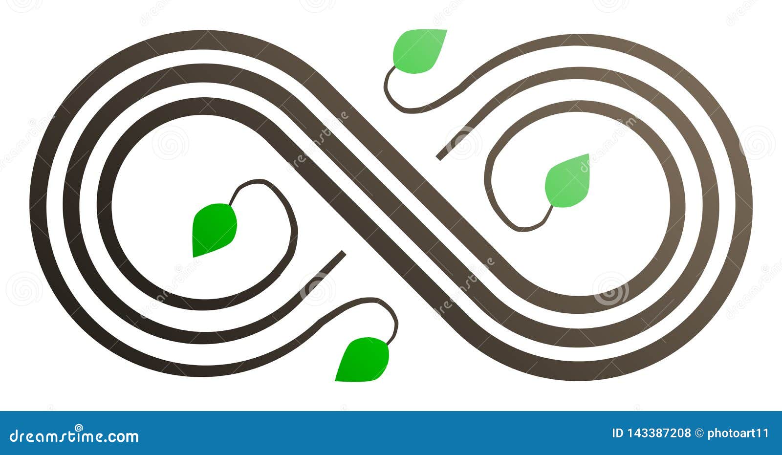 Infinity Flourish Symbol Icon - Tree Gradient, Isolated - Vector Stock ...