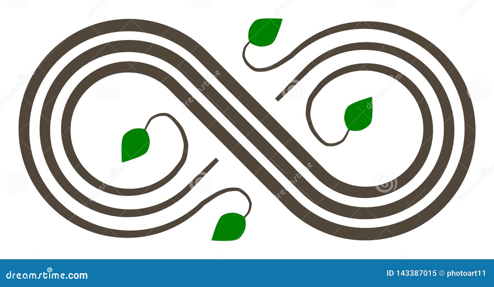 Infinity Flourish Symbol Icon - Tree, Isolated - Vector Stock Vector ...