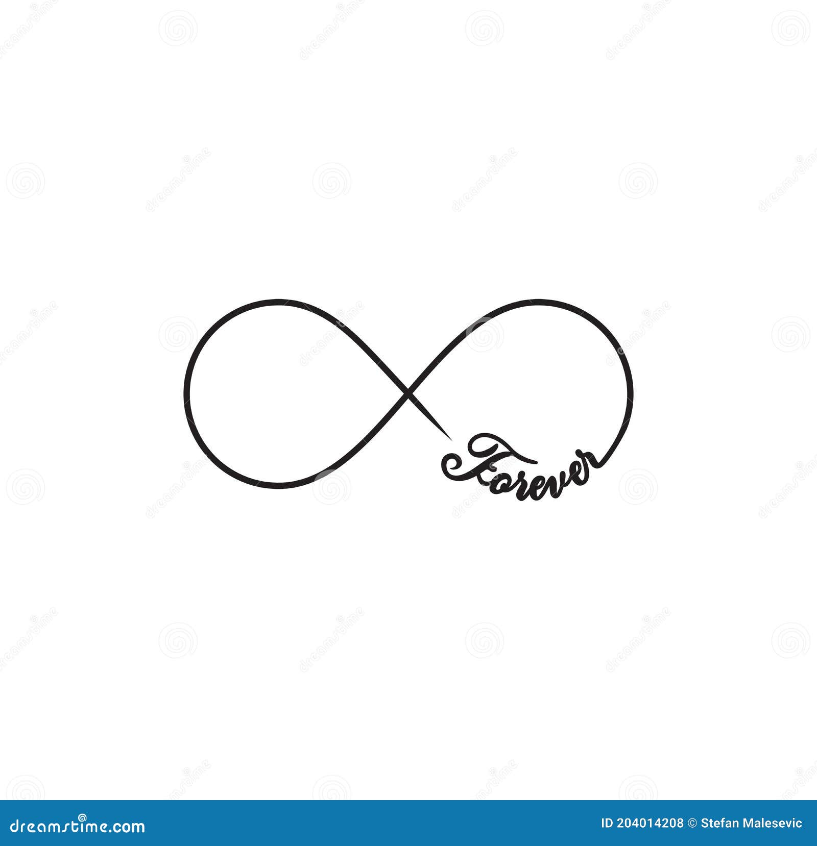 Infinity forever symbol stock vector. Illustration of isolated - 204014208