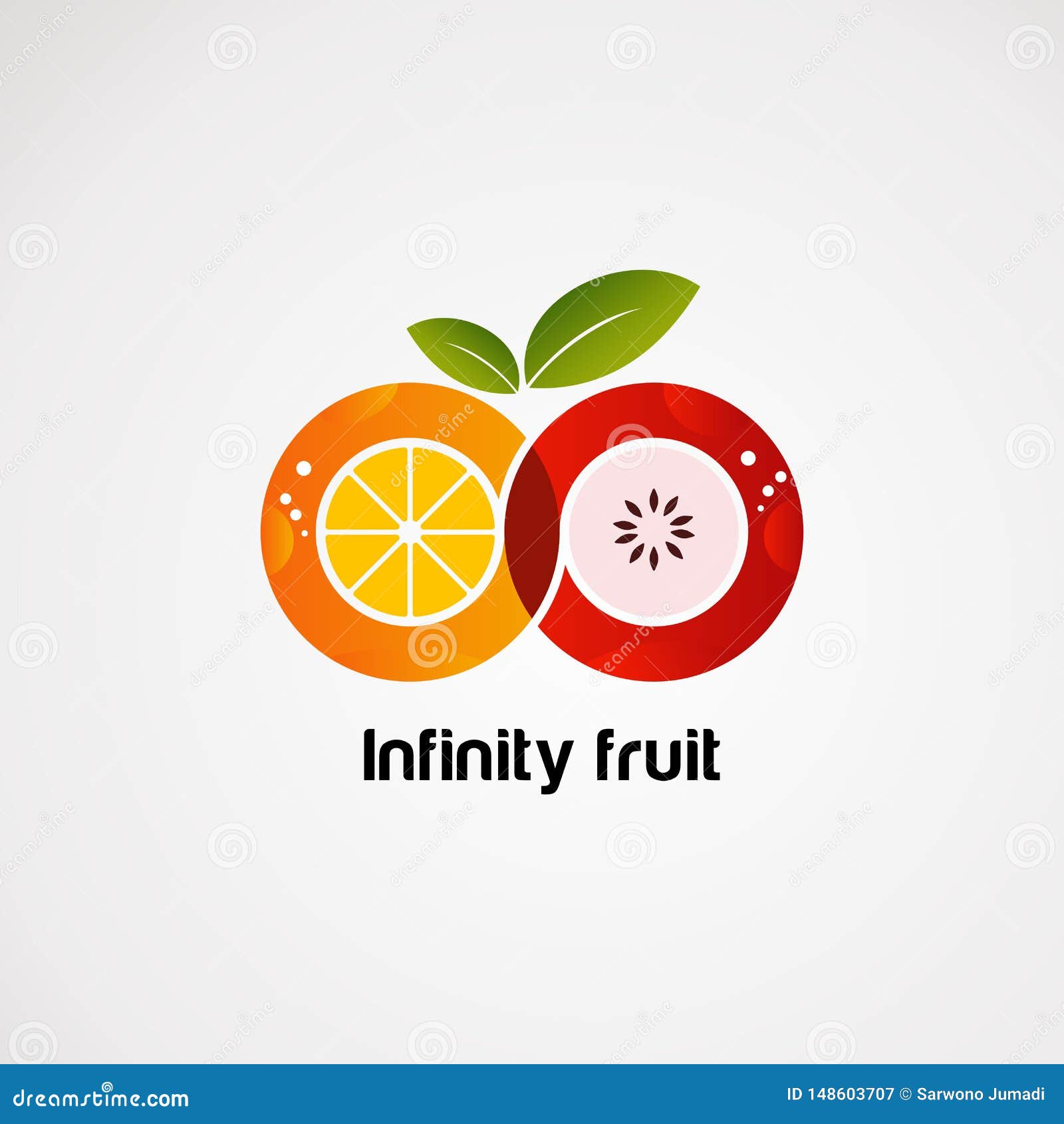 Infinity Fruit with Colorful Concept Logo Vector, Icon, Element, and ...