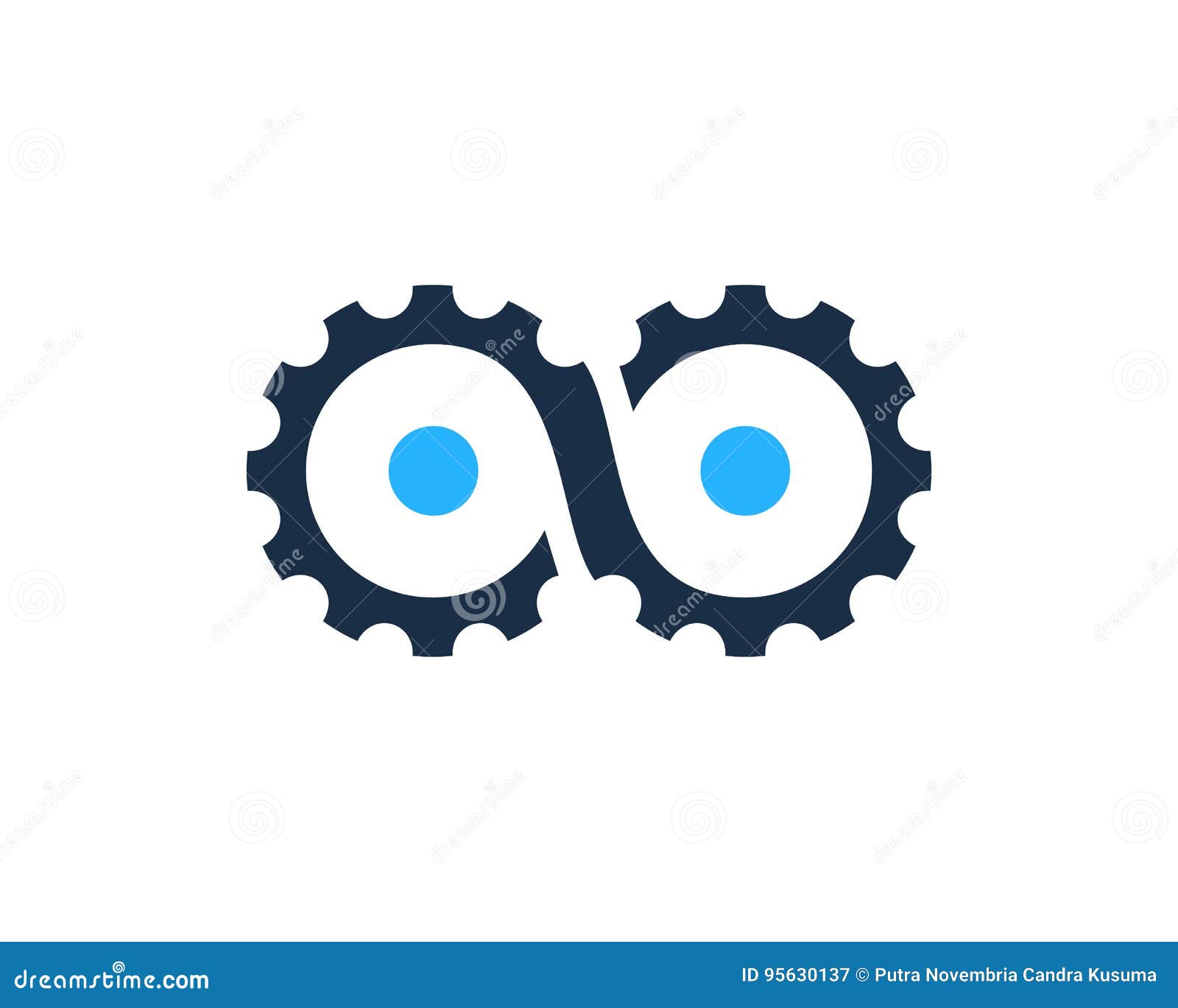 Infinity Gear Icon Logo Design Element Stock Vector - Illustration of ...