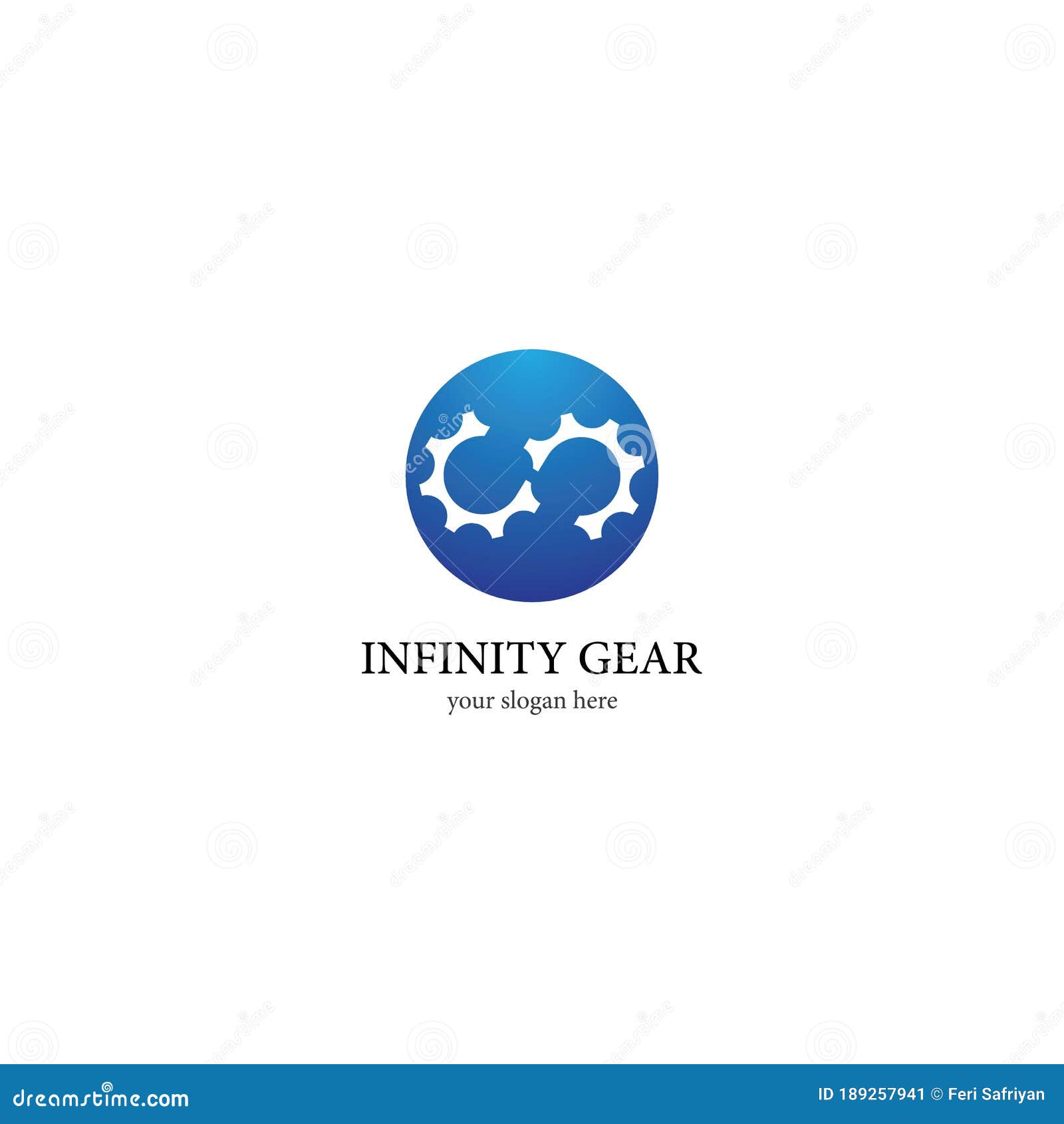 Infinity Gear Logo Template Stock Illustration - Illustration of ...