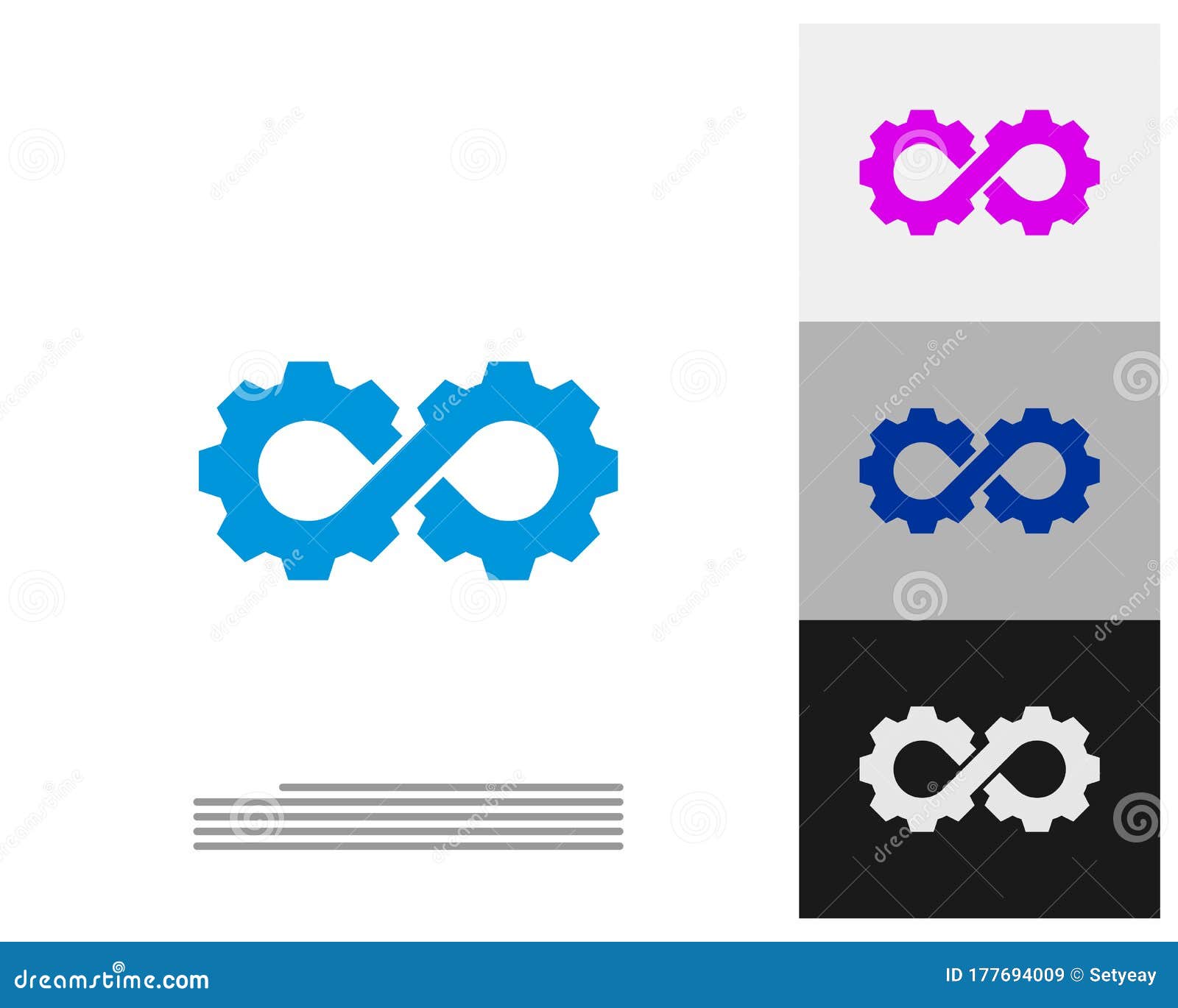 Infinity Gear Logo Vector Template, Creative Infinity Logo Design ...