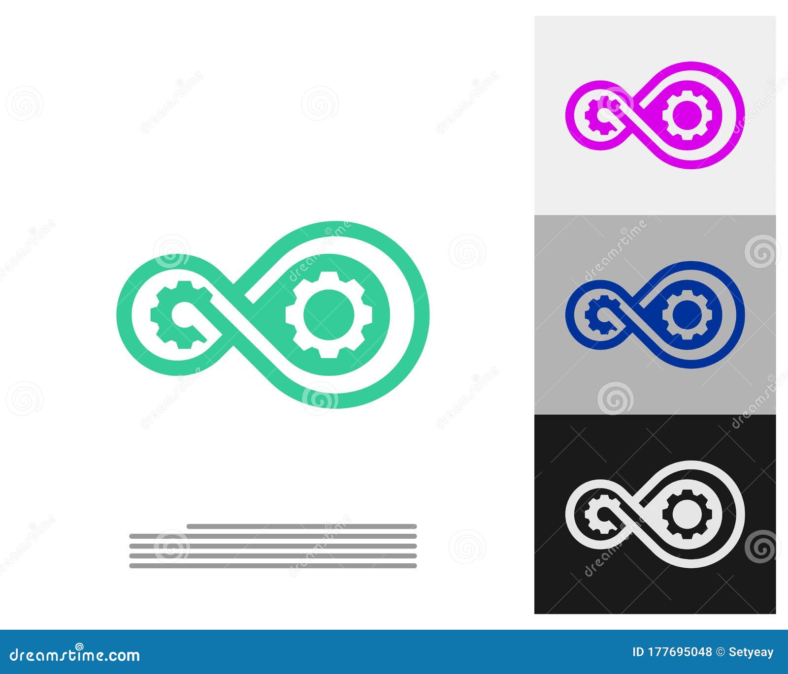 Infinity Gear Logo Vector Template, Creative Infinity Logo Design ...