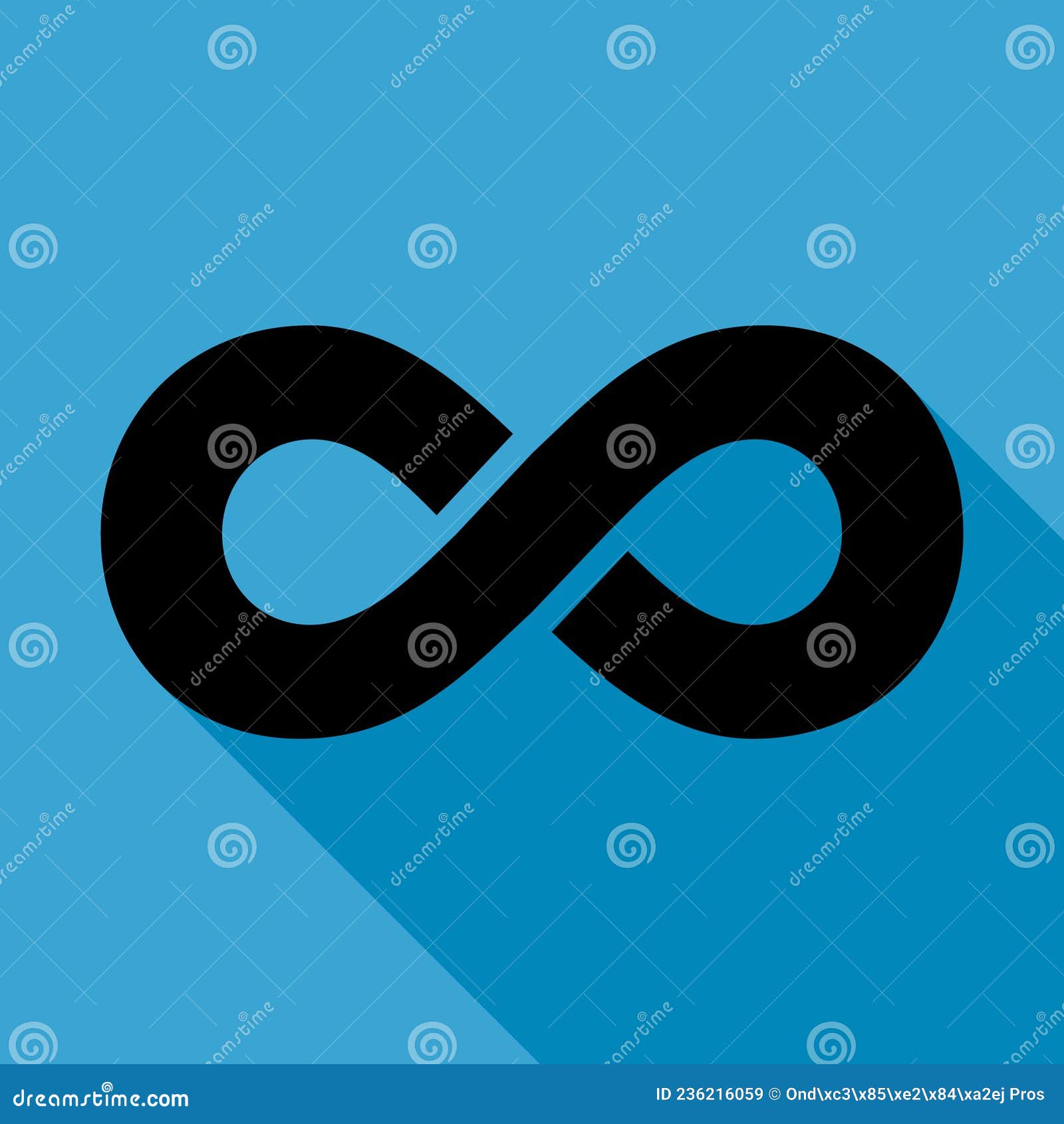 Infinity Geometric Icon, Mathematical Tattoo Symbol, Endless Abstract ...