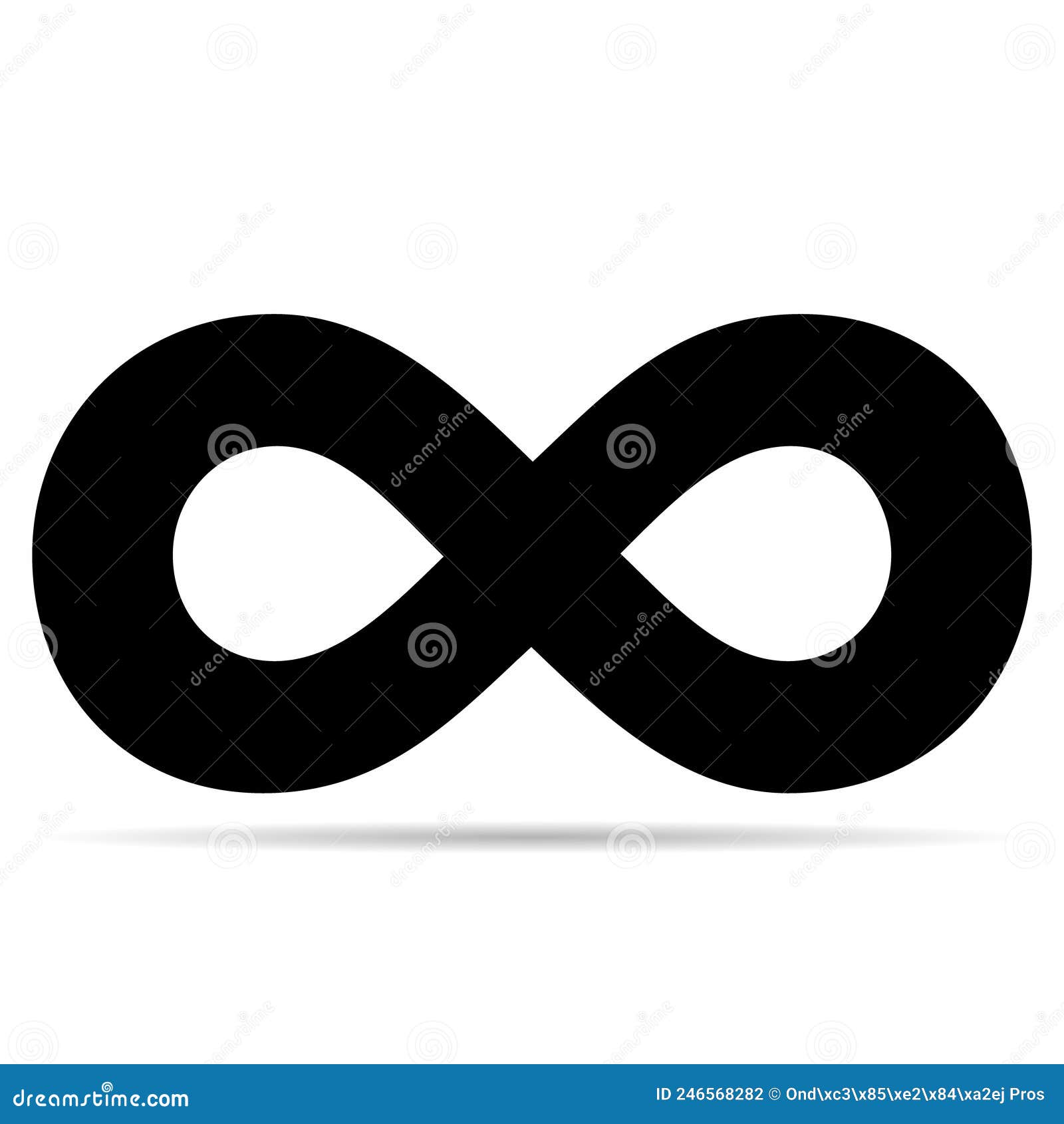 Infinity Geometric Icon Shadow, Mathematical Tattoo Symbol, Endless ...