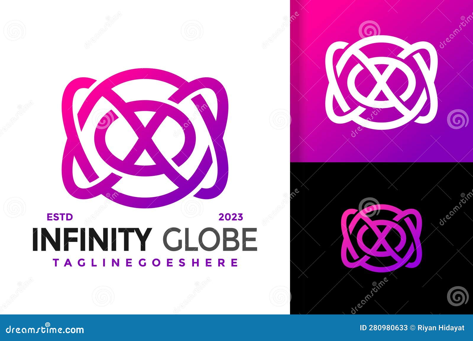 Infinity Globe Universe Logo Vector Icon Illustration Stock Vector ...