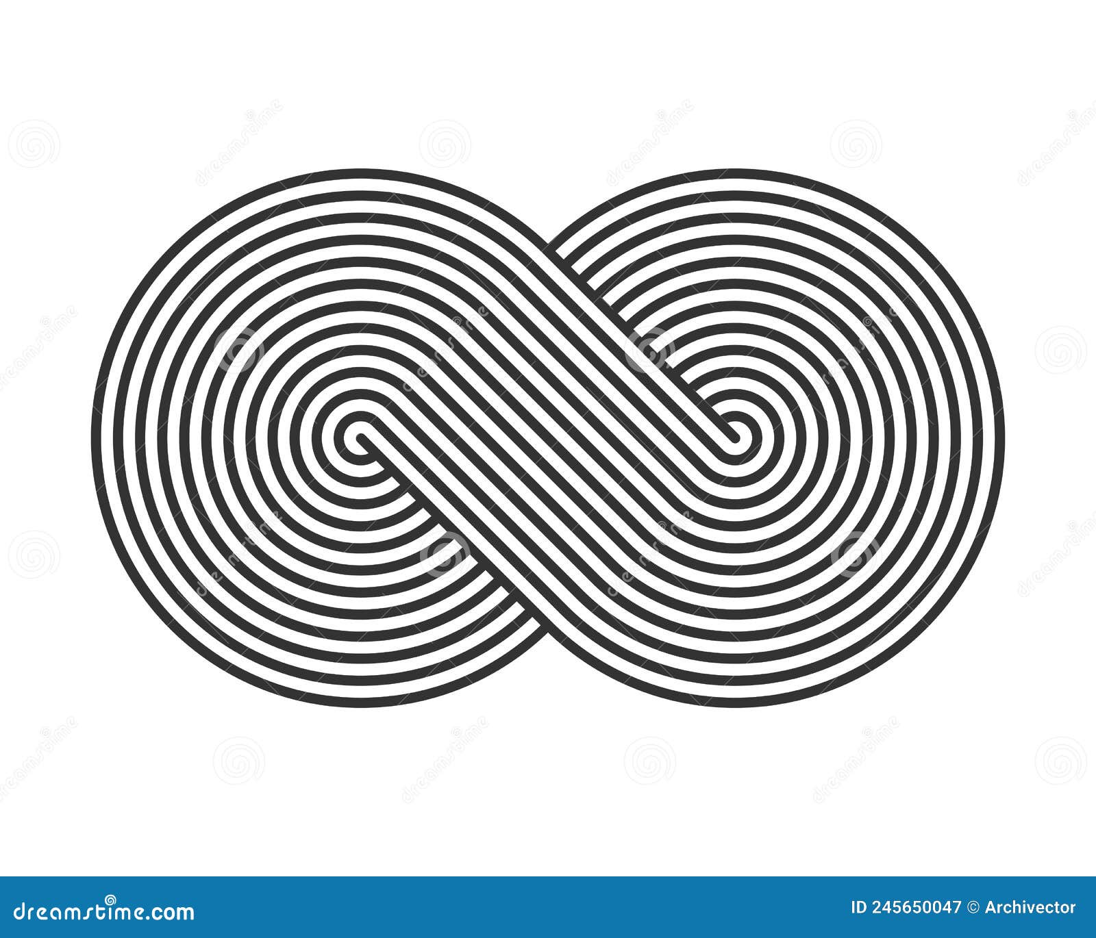Infinity Graphic Symbol Isolated on White Background Stock Vector ...