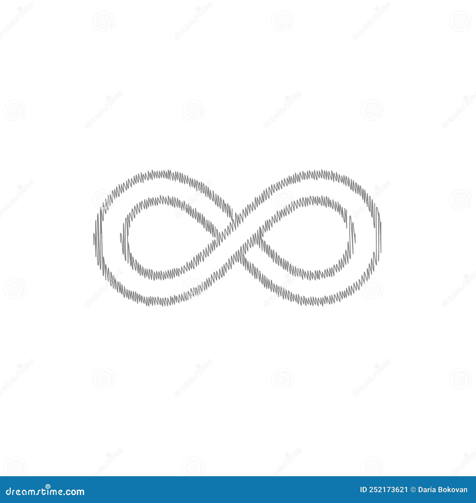 Infinity Grey Sketch Vector Icon. Trendy Flat Design Style Stock Vector ...