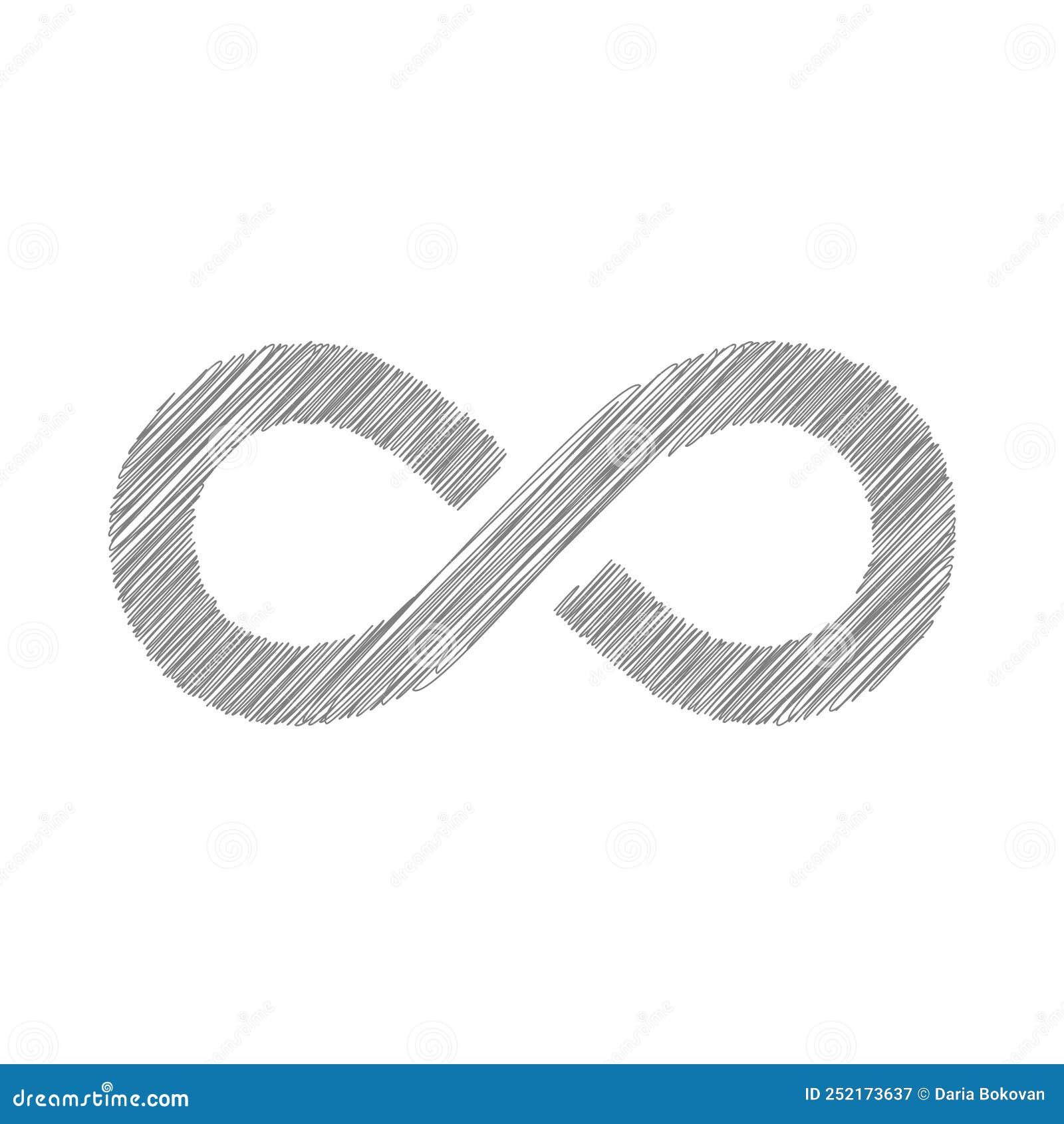 Infinity Grey Sketch Vector Icon3. Trendy Flat Design Style Stock ...