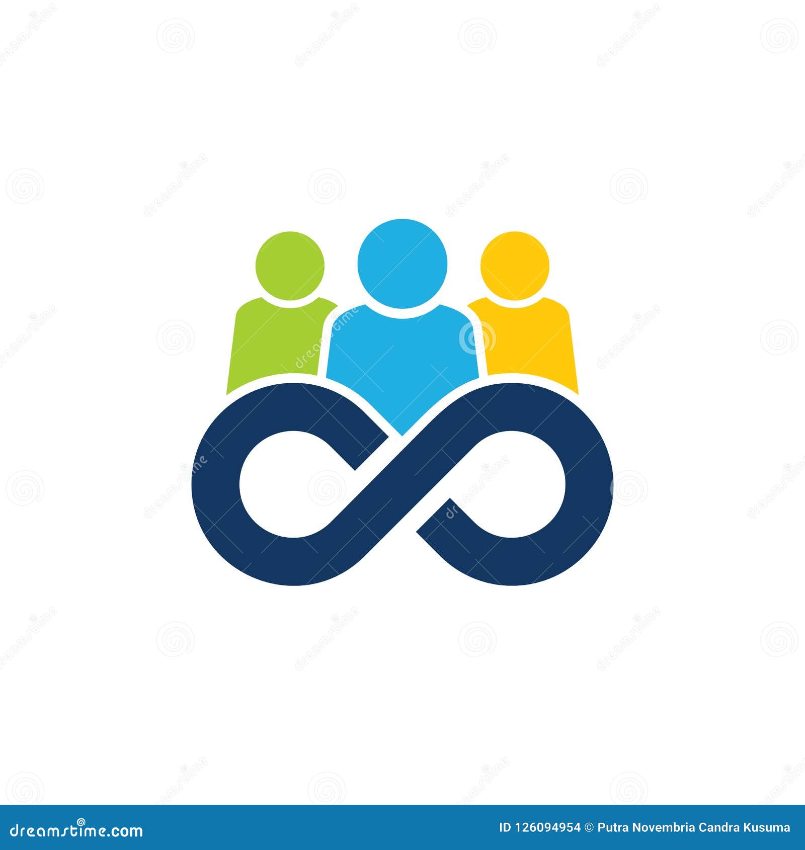 Infinity Group Logo Icon Design Stock Vector - Illustration of group ...