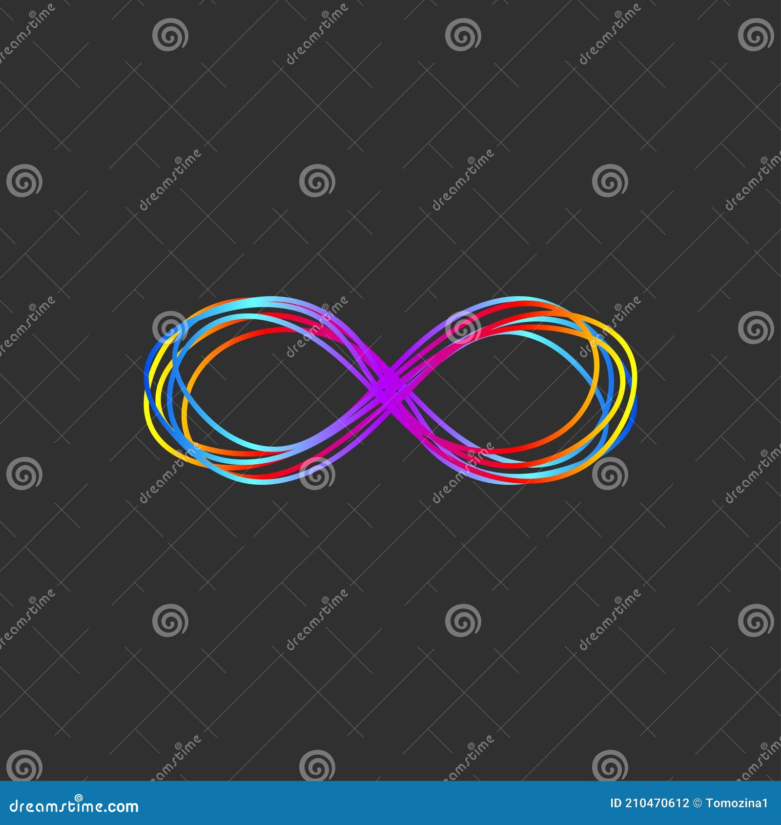 Infinity Hand Drawn Painted Symbols, Eternal Ink Brush Stroke Infinity ...