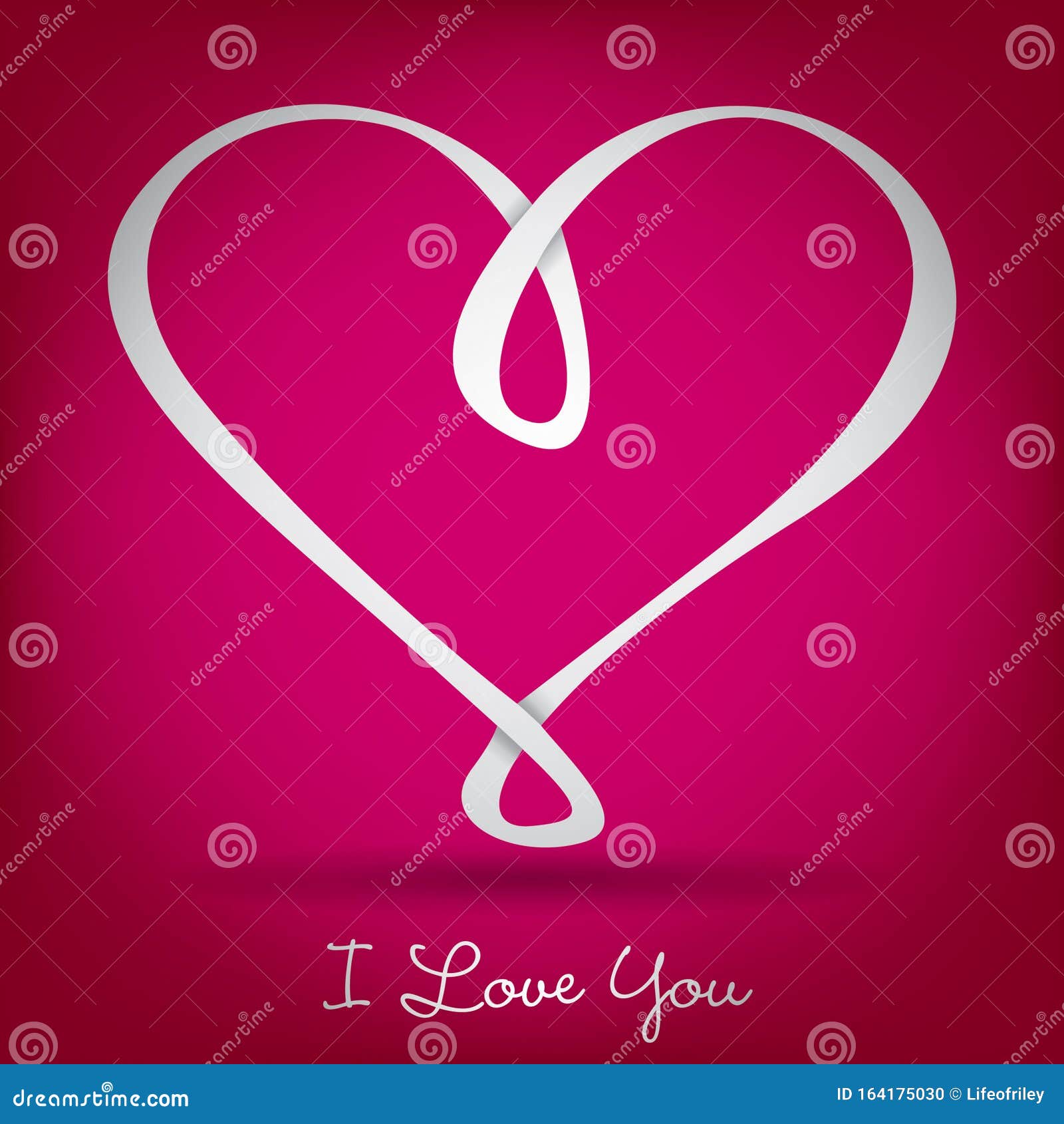 Infinity Heart Valentine`s Day Card Stock Vector - Illustration of ...