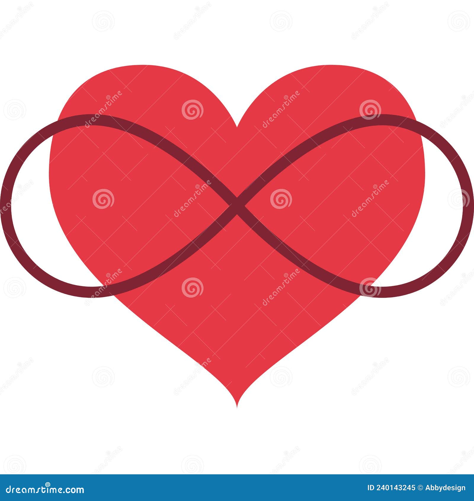 Infinity Heart Filled Icon Vector Stock Vector - Illustration of filled ...