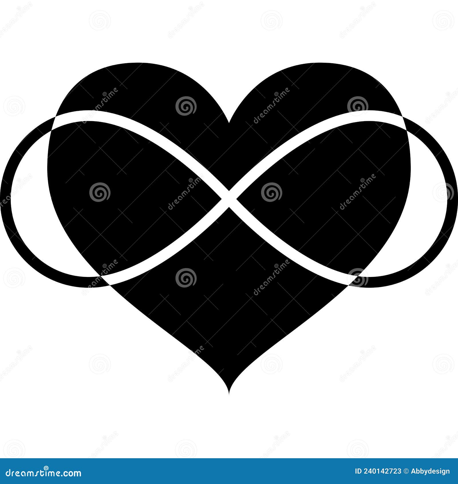 Infinity Heart Logo Symbol For Eternal Bond, Balance, Focus, Harmony ...