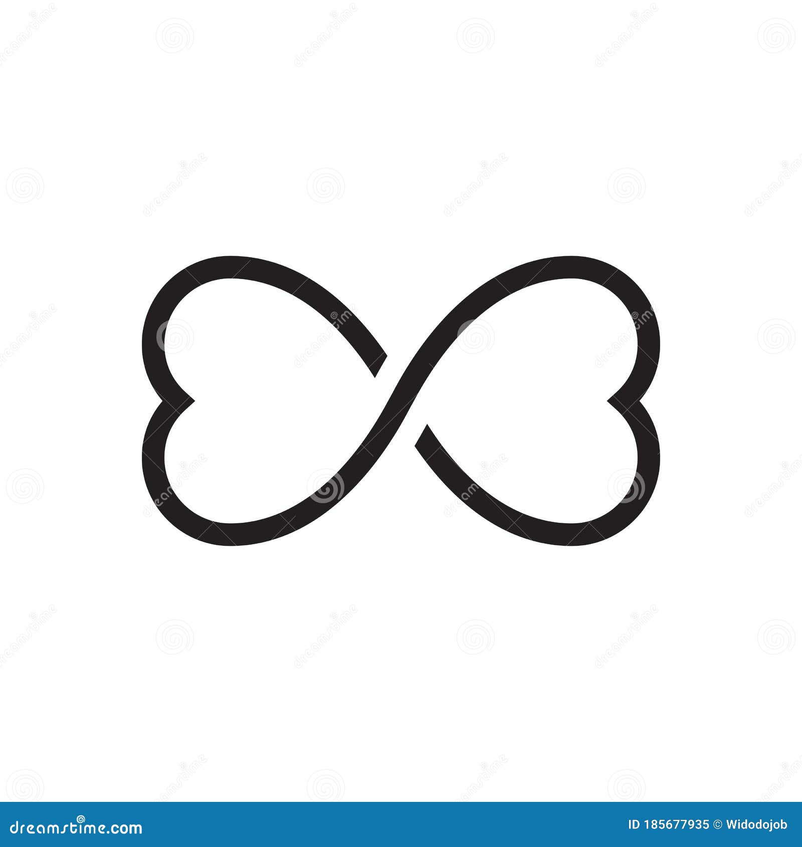 Infinity Heart Icon Symbol Design Vector Stock Vector - Illustration of ...