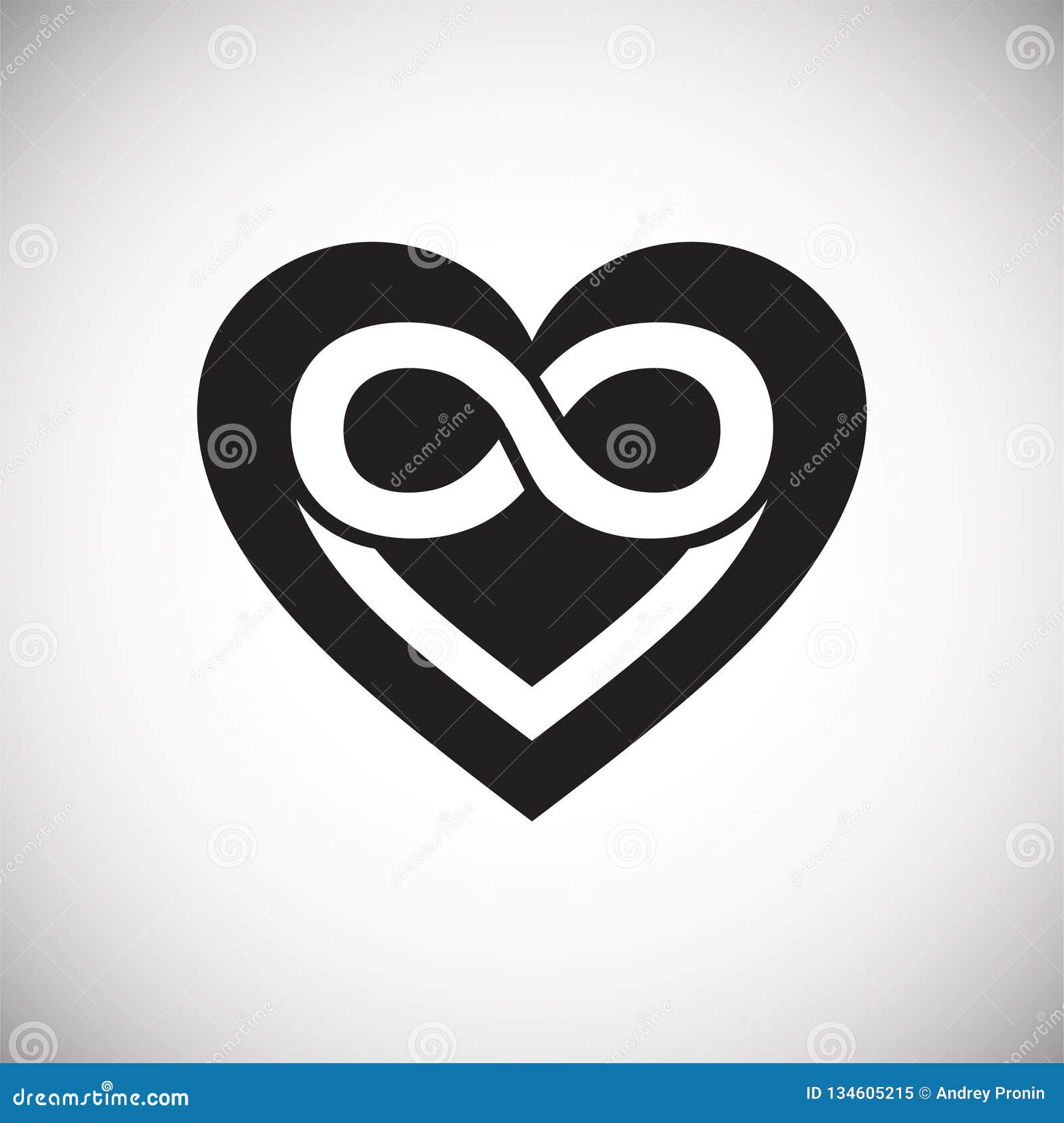 Infinity Heart Icon on White Background for Graphic and Web Design ... Infinity Heart Icon on White Background for Graphic and Web Design ...
