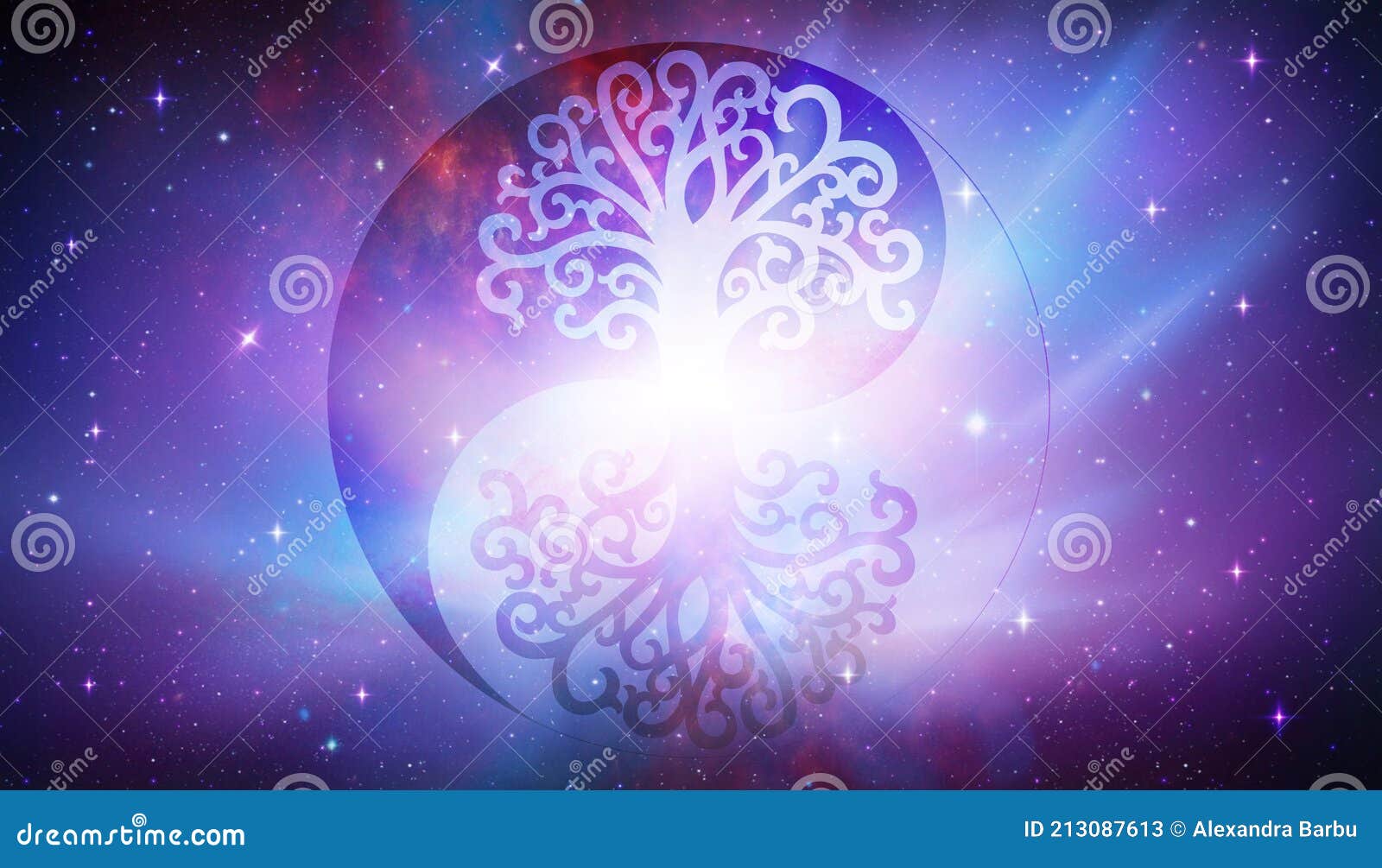 Glowing Universal Portal, Infinite Love, Tree of Life and Yin Yang ...