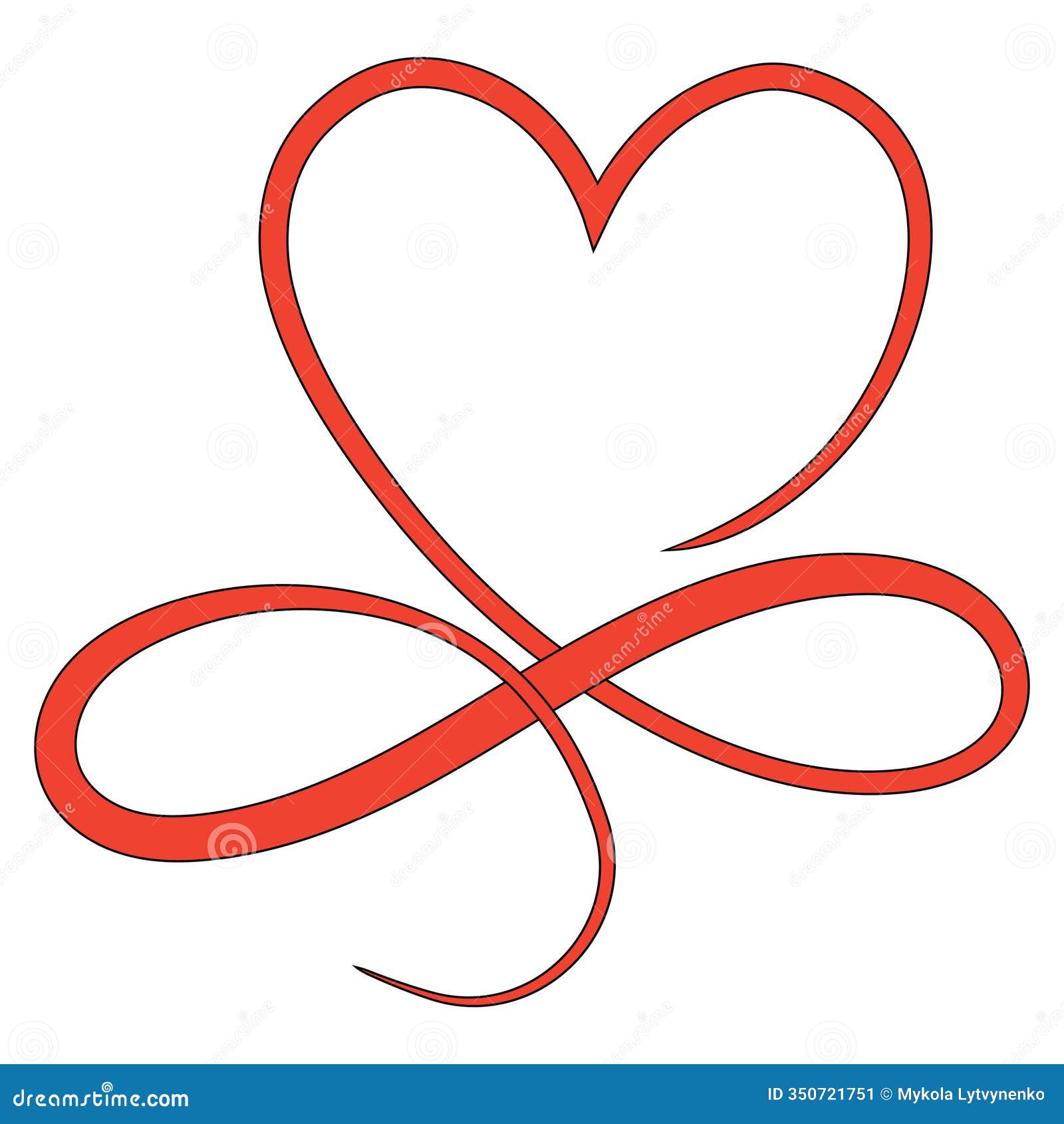 Infinity Heart Logo Symbol For Eternal Bond, Balance, Focus, Harmony, Kundalini, Commitment ...