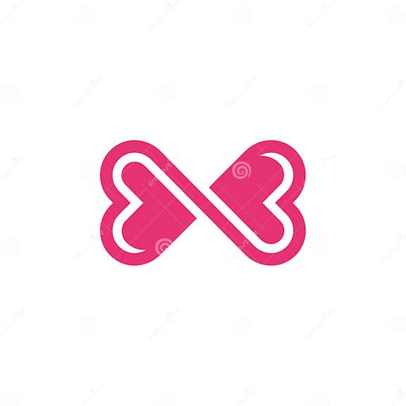 Infinity Hearts Logo Design Vector Template Stock Illustration ...