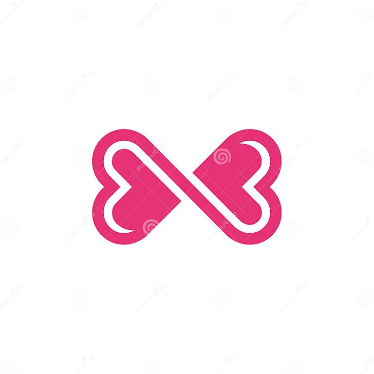 Infinity Hearts Logo Design Vector Template Stock Illustration ...