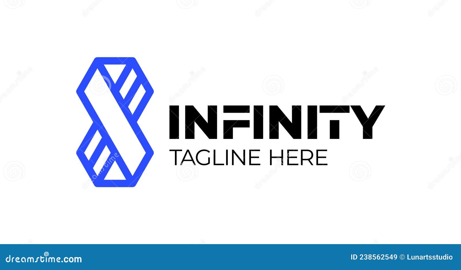 Infinity Hexagonal Logo. Geometric Infinity Cube Hexagon Logo Flat ...