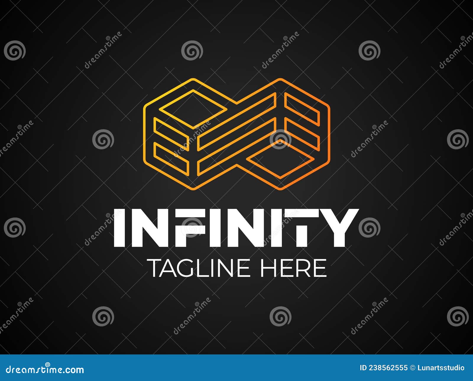 Infinity Hexagonal Logo. Geometric Infinity Cube Hexagon Logo Flat ...