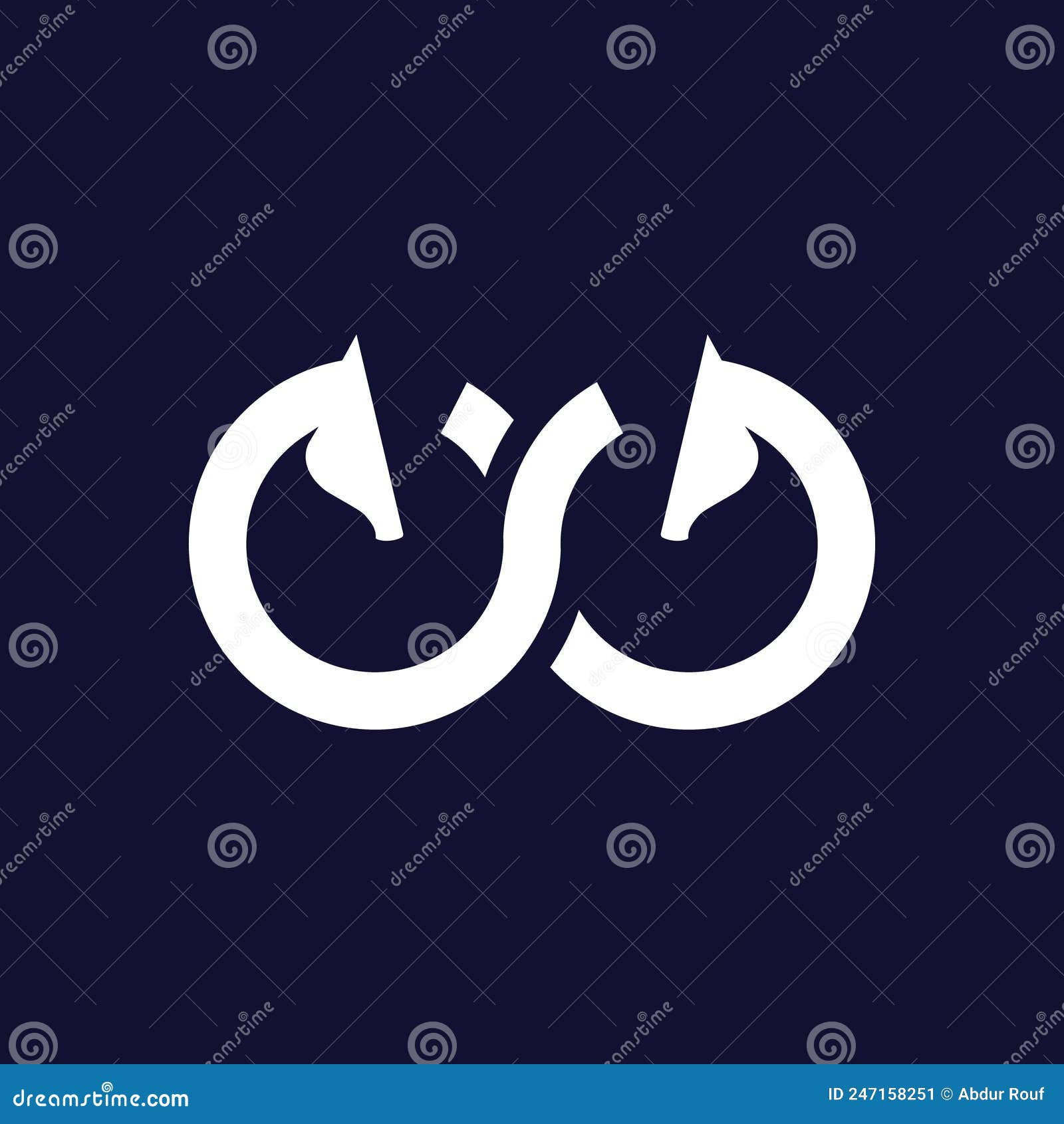 Infinity horse logo design stock vector. Illustration of element ...