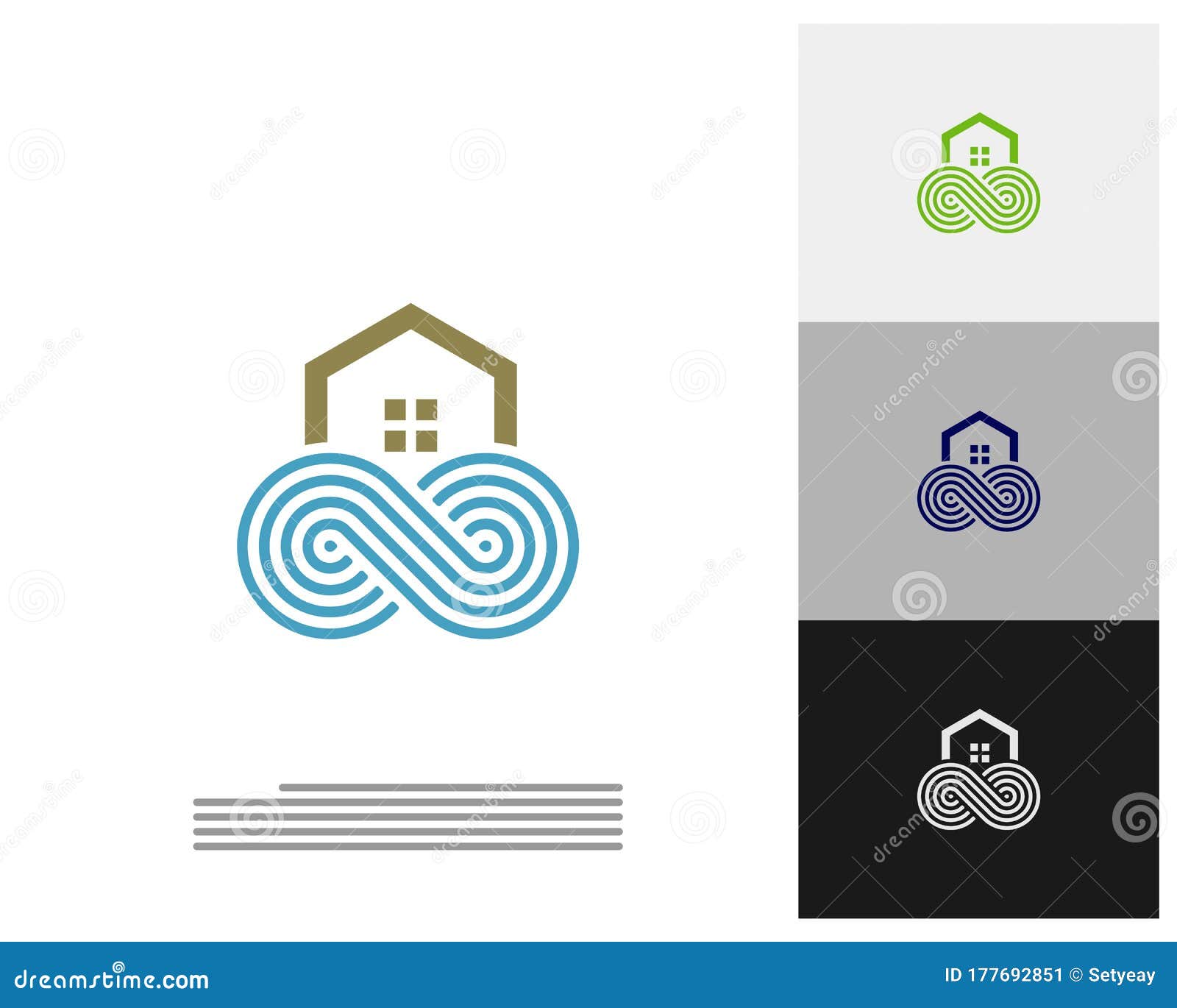 Infinity House Logo Vector Template, Creative Infinity Logo Design ...
