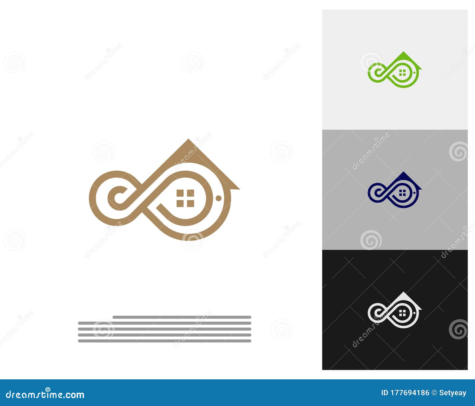 Infinity House Logo Vector Template, Creative Infinity Logo Design ...