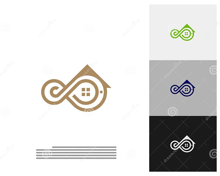 Infinity House Logo Vector Template, Creative Infinity Logo Design ...