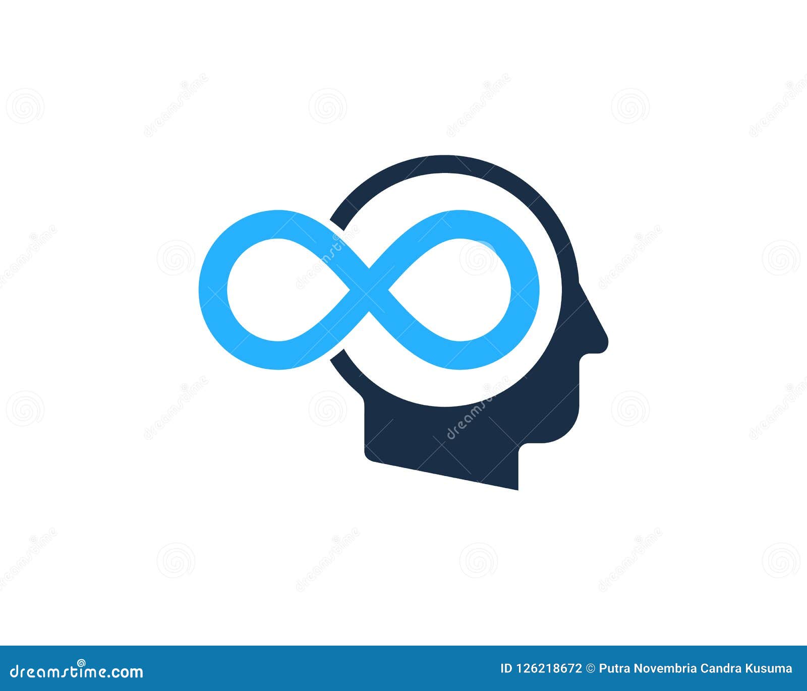 Infinity Human Head Logo Icon Design Stock Illustration - Illustration ...