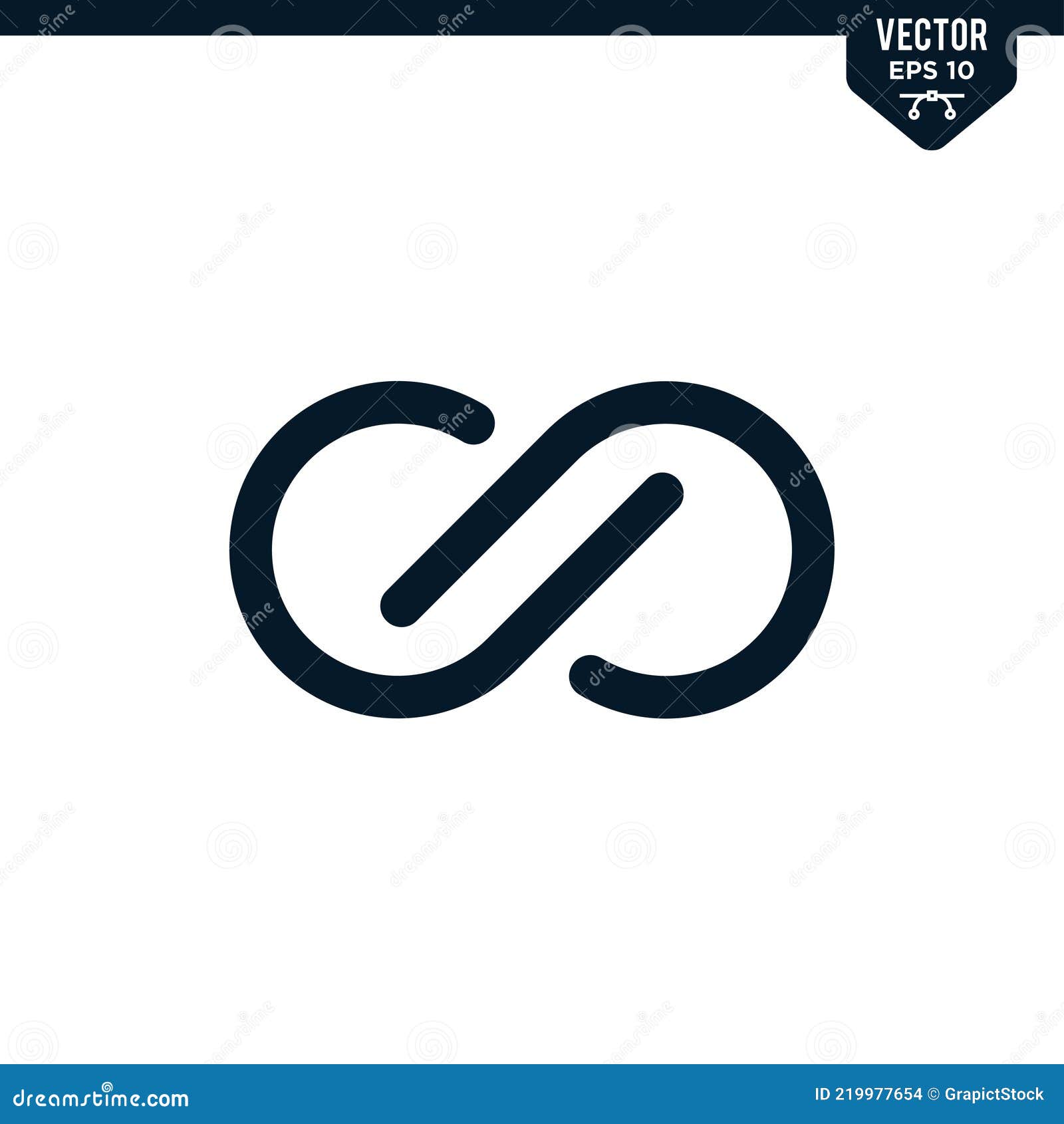 Infinity Icon Collection, Glyph Style Stock Vector - Illustration of ...