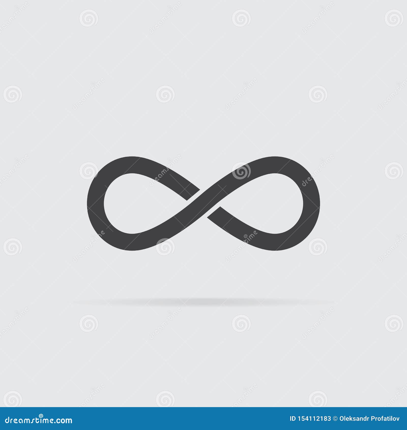 Infinity Icon in Flat Style Isolated on Grey Background Stock Vector ...