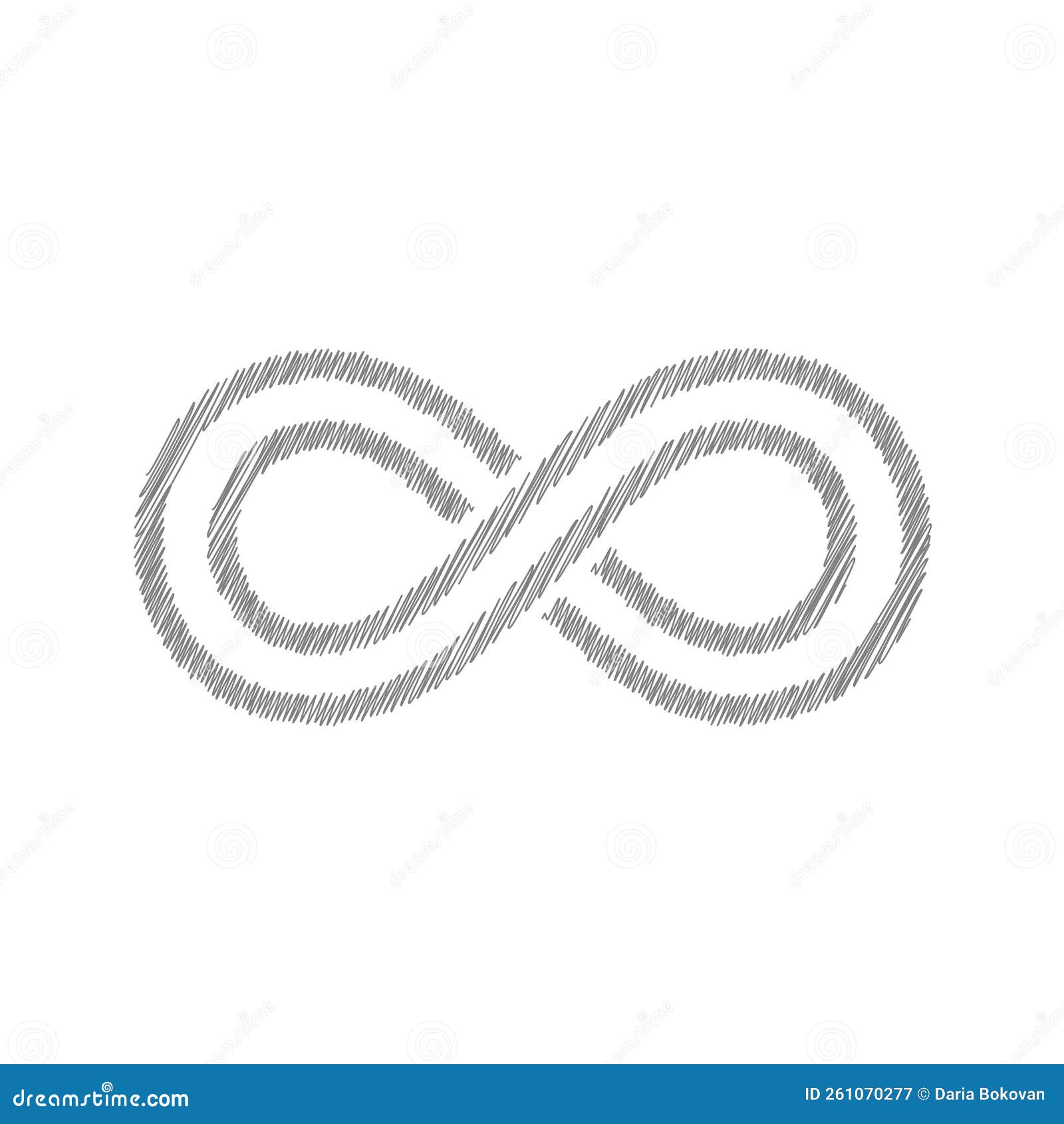 Infinity Grey Sketch Vector Icon3. Trendy Flat Design Style Stock ...