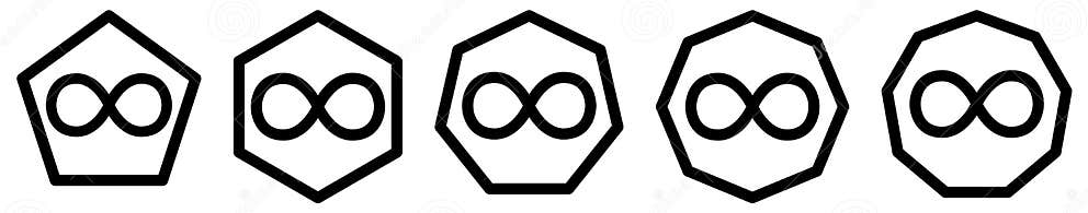 Infinity Icon in Polygons with Different Number of Edges. Lemniscate ... Infinity Icon in Polygons with Different Number of Edges. Lemniscate ...