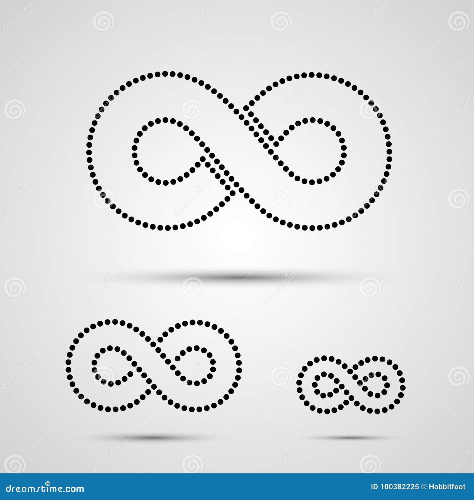 Infinity Icon Set Black, Template Design Element. Stock Vector ...
