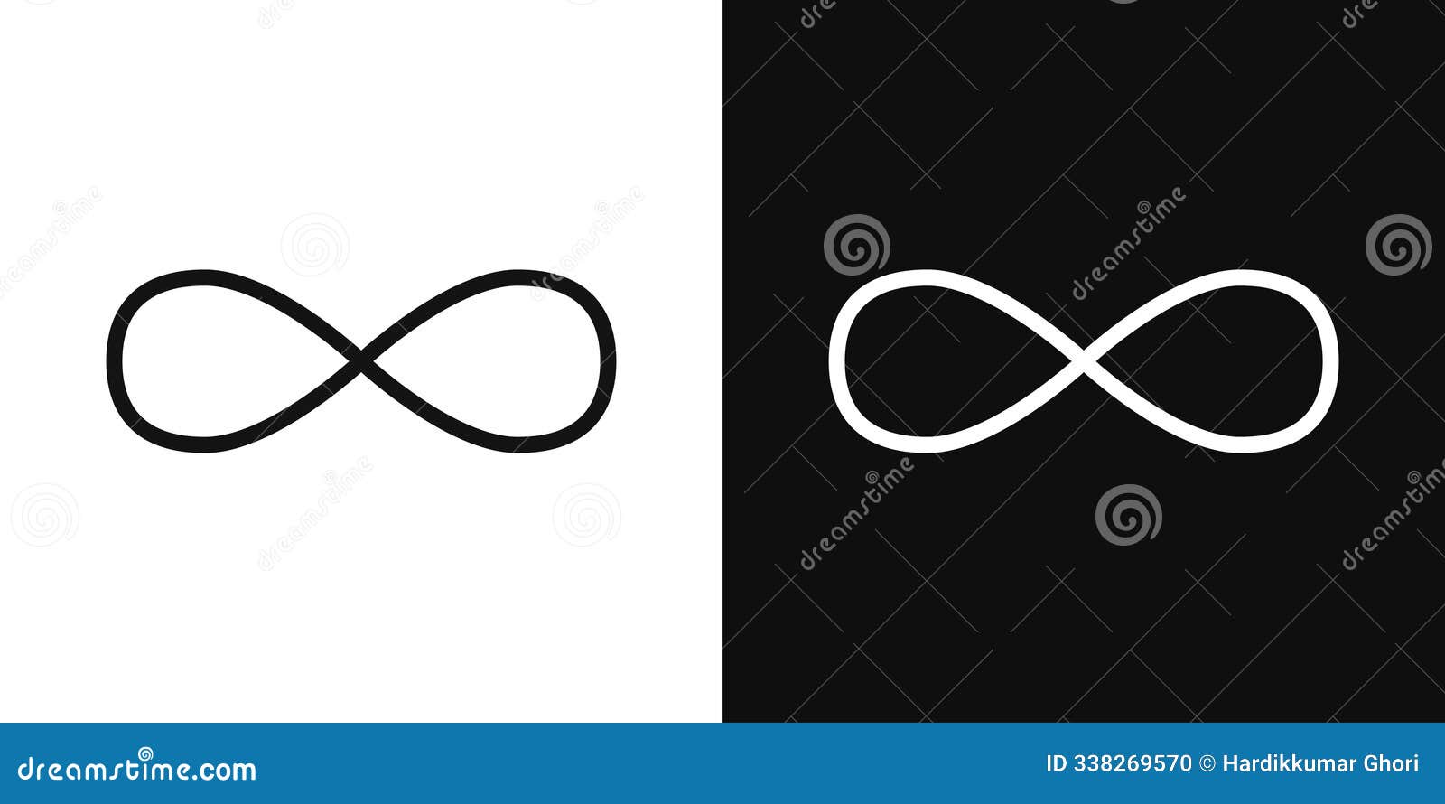 Infinity Icon Set. Forever Infinite Loop Vector Symbol. Unlimited ...