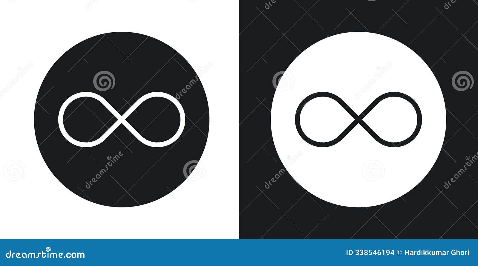 Infinity Icon Set. Forever Infinite Loop Vector Symbol. Unlimited ...