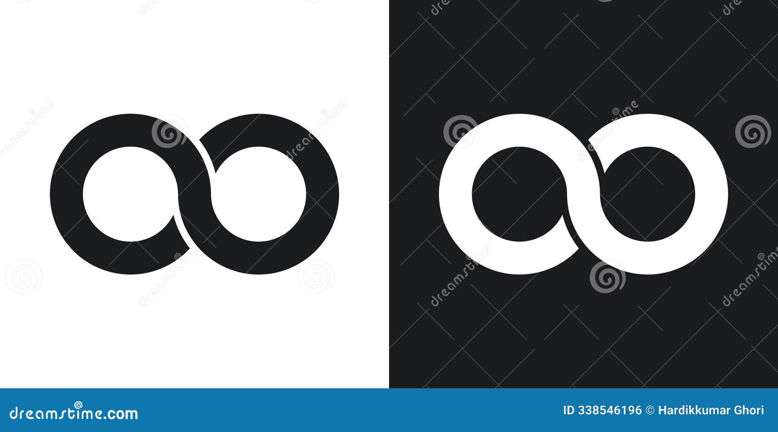 Infinity Icon Set. Forever Infinite Loop Vector Symbol. Unlimited ...