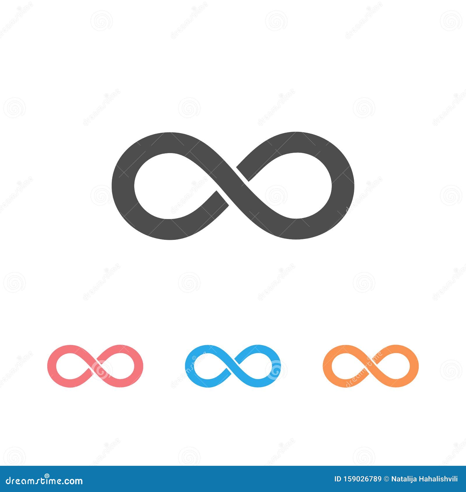 Infinity Icon Set. Vector Illustration on White Stock Vector ...
