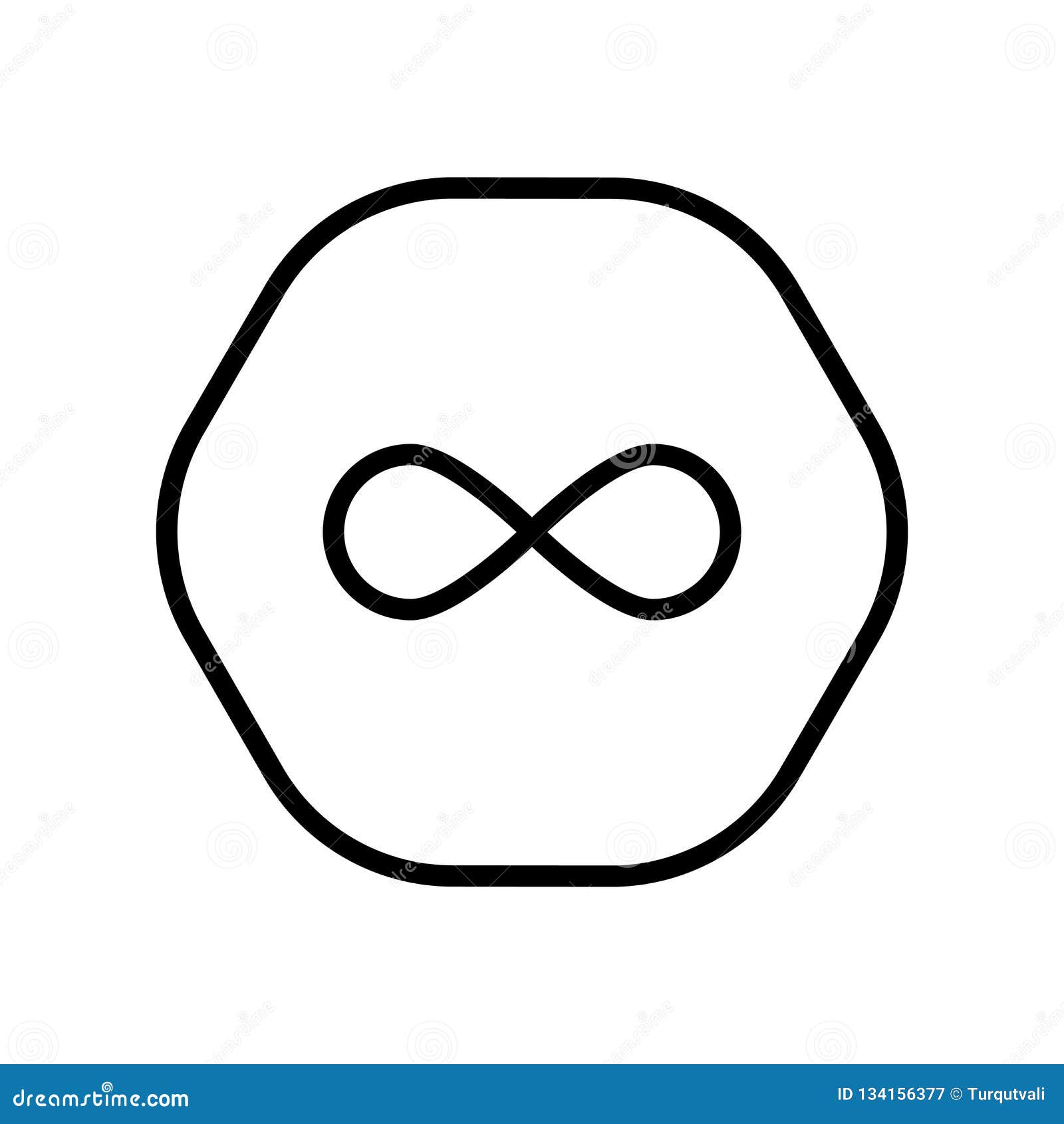 Infinity Icon Vector Isolated on White Background, Infinity Sign , Line ...
