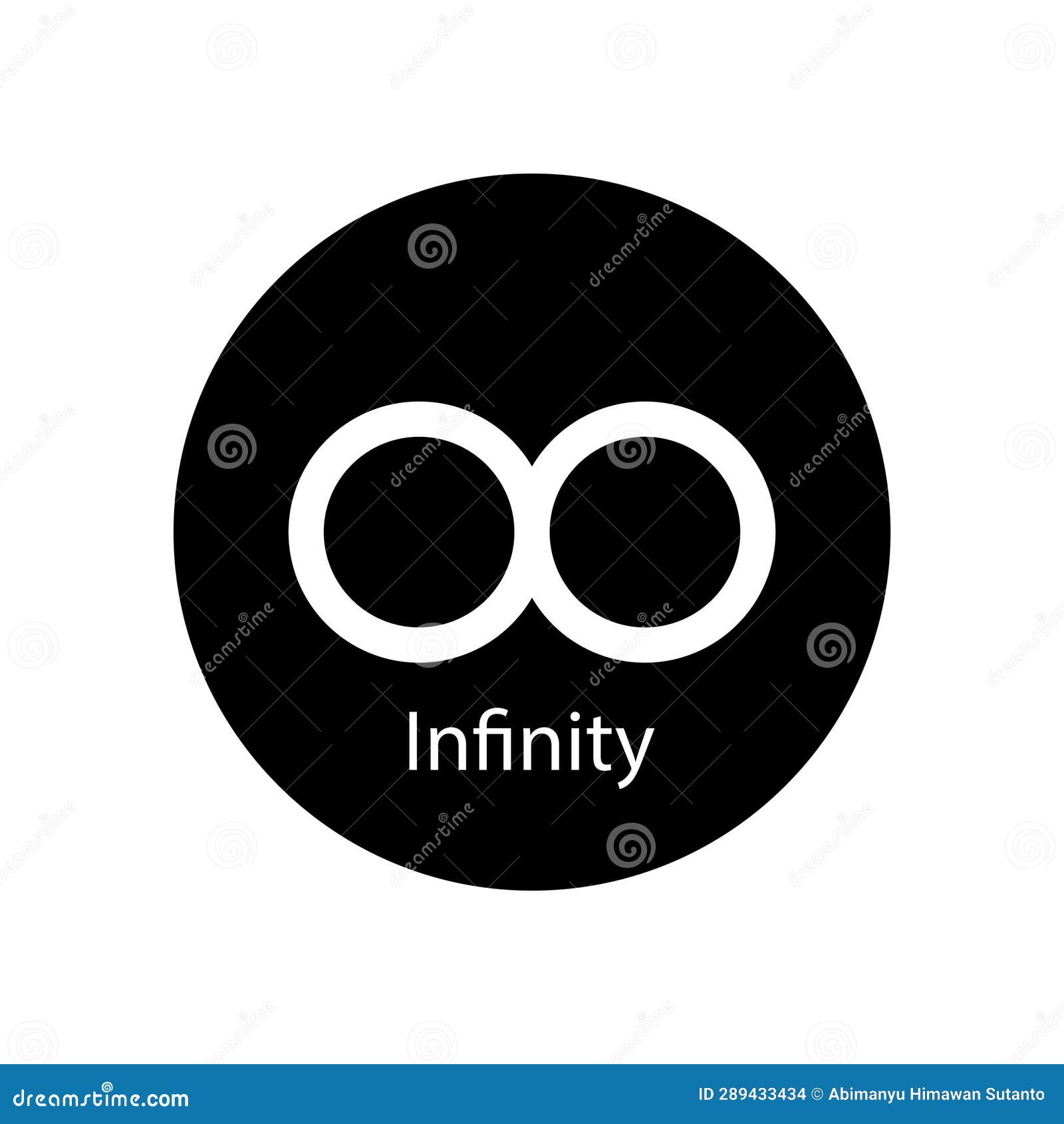 Infinity icon vector stock illustration. Illustration of identity - 289433434