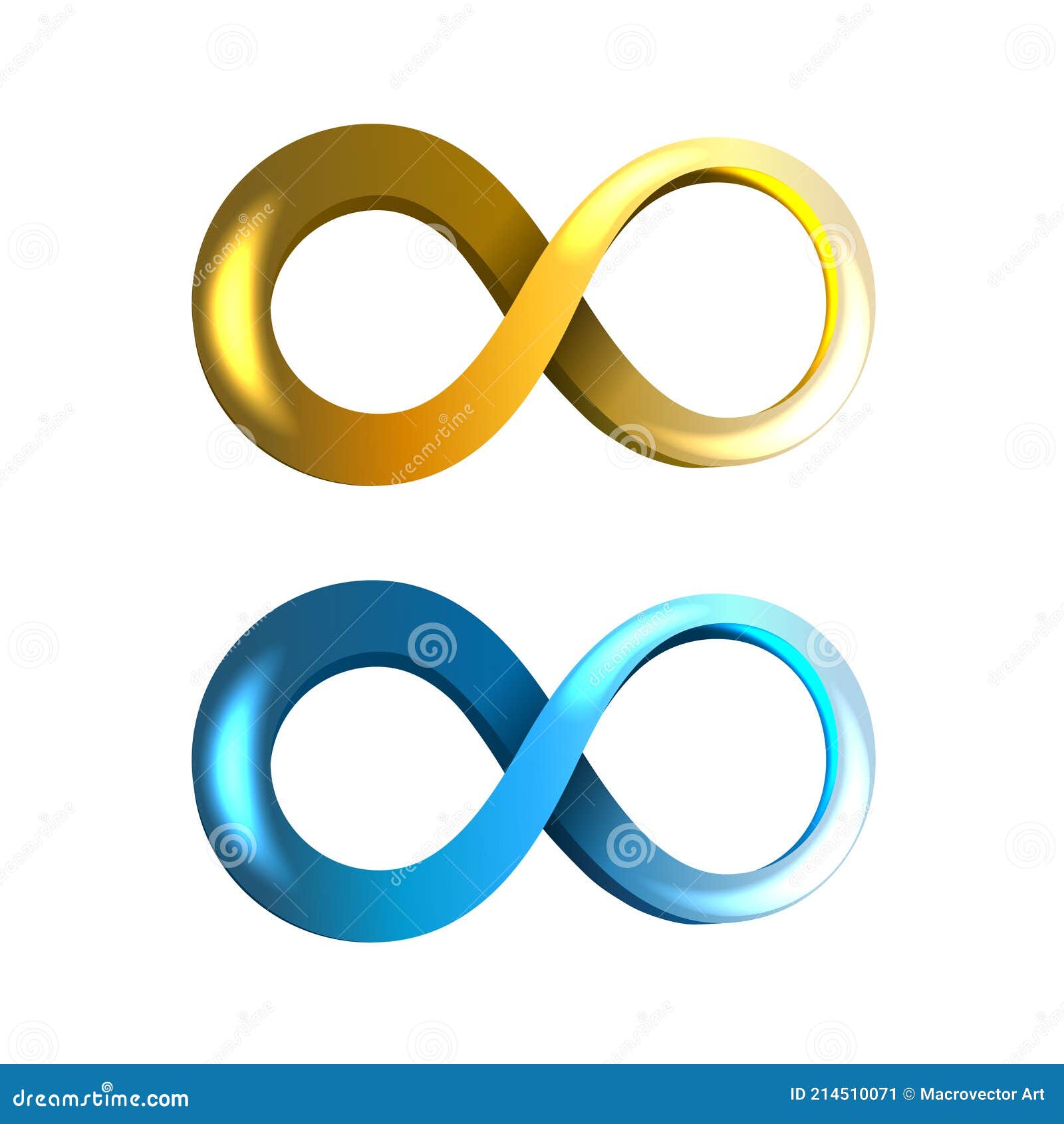 Yellow Infinity Symbol On Violet Background. Vertical Gradient Cover ...