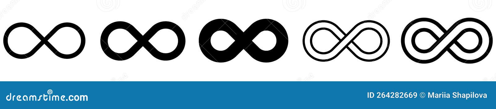 Infinity icons set stock vector. Illustration of eternity - 264282669